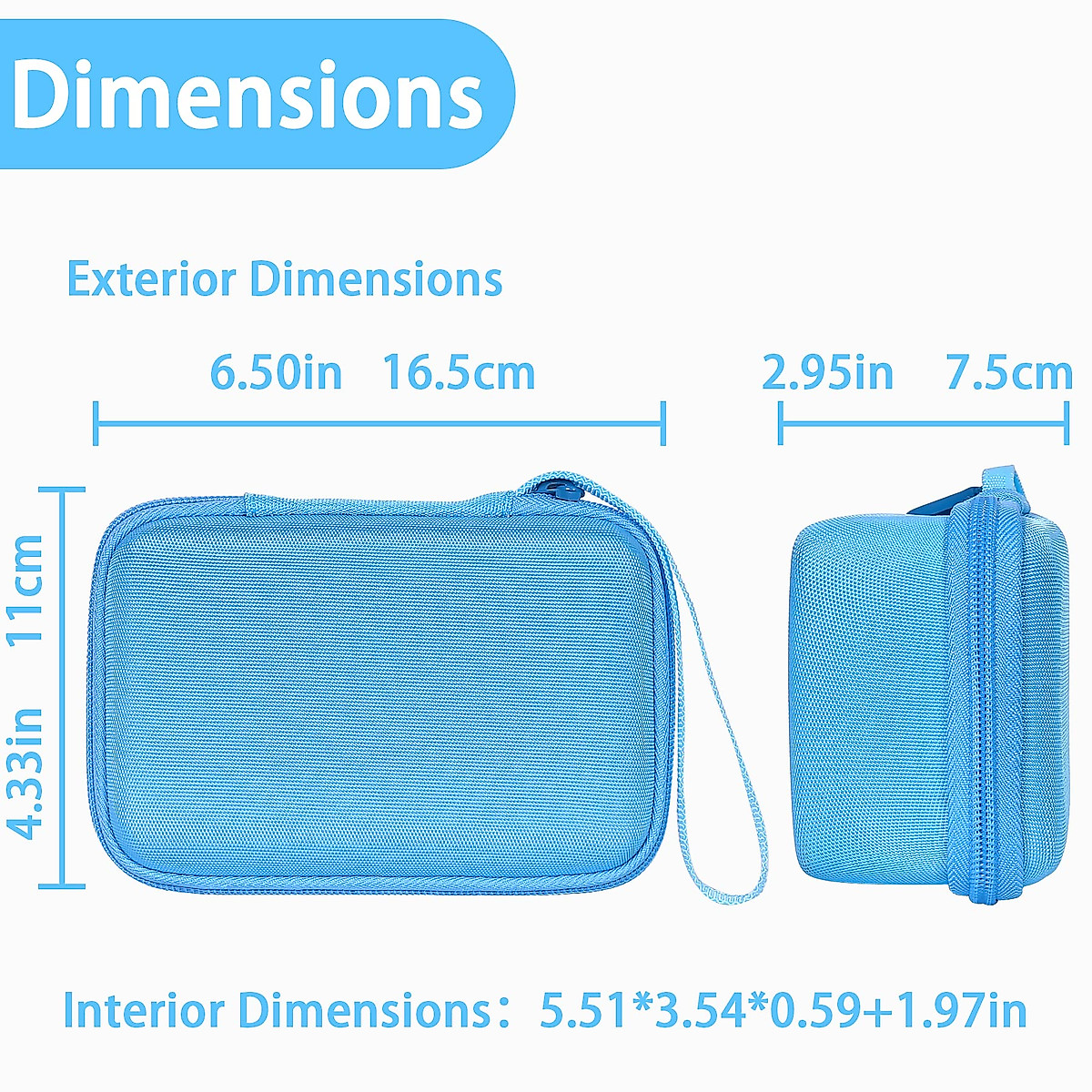 Kids Camera Case for Anchioo/for ESOXOFFORE Instant Print Camera Toys,Kids Selfie Digital Camera Photo Paper & Color Pen Holder by Aenllosi(Blue,Case Only)