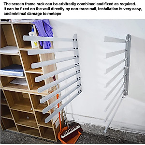 INTBUYING Screen Printing Frame Rack Shelf Storage Holder Screen Printing Squeegee Rack Screen Drying (8 Layer)