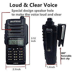 Radtel Baofeng Uv-9r Plus 8Watts Walkie Talkie Bf-uv9r Plus Ip67 Waterproof Uhf/VHF Dual Band Radio 8W (No FM Radio Feature)