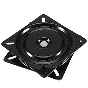 MANCHAP 4 PCS 6 Inch Bar Stool Swivel Plate Replacement, Ball Bearing Seat Swivel Base Mount Plate for Bar Stool, Swivel Chair or Recliner, Black