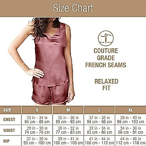 Luxury Artisan Silk Pajamas For Women Tank Set, Pure Mulberry Silk 27 Momme PJs