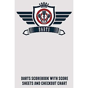Darts: Darts scorebook with score sheets and checkout chart
