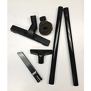 Compatible Replacement for Some Shop Vac and Ridgid Style Vacuum Cleaners Crushproof Commercial Grade Hose with Tool Set. Has 2 1/4" Machine End Coupling and Uses the Standard 1 1/4" Hose Attachments