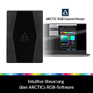 ARCTIC RGB Controller - 4-Pin 12 V-G-R-B Outputs (RGB x 4), Sata Power - Black