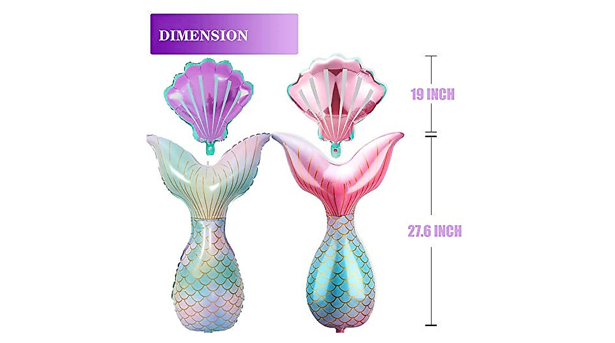 Mermaid Tail Balloon Set for Under the Sea Party | Vibrant Mermaid Décor