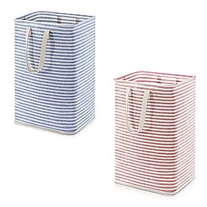 Lifewit 72L Pink Freestanding Laundry Hamper, Bundle with 72L Blue Laundry Hamper