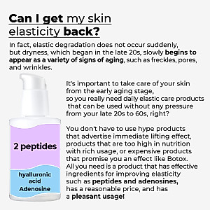 numbuzin No.9 Secret Firming Serum | Advanced Elasticity-Boosting Treatment Serum for Wrinkle Care, Aging Skin with 2 Peptides, Niacinamide, Hyaluronic Acid | Korean Skin Care, Loose Skin | 1.69 Fl Oz