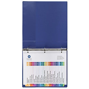 Avery A-Z Tab Dividers for 3 Ring Binders, Customizable Table of Contents, Multicolor Tabs, 1 Set (11125)