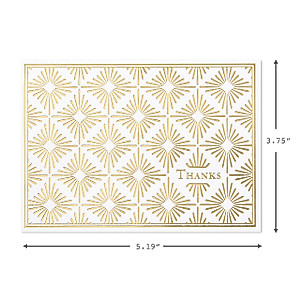 Hallmark Thank You Cards Assortment, Gold Foil Scroll (50 Thank You Notes with Envelopes for Wedding, Bridal Shower, Baby Shower, Business, Graduation)