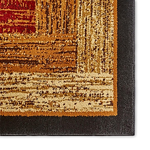 Home Dynamix Royalty Vega Contemporary Geometric Area Rug, Black/Brown, 7'8"x10'4"