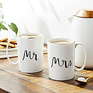 Kate Spade New York Bridal Party Mrs. 2Pc Mug Set, 1.55 LB, White