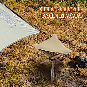 Mini Folding Camping Stool Cloth, 36.5cm Portable Waterproof Camp Chair Canvas for Lightweight Durable Wear Resistant Tripod Outdoor Fishing Hiking Backpacking Travelling Gardening Mountaining