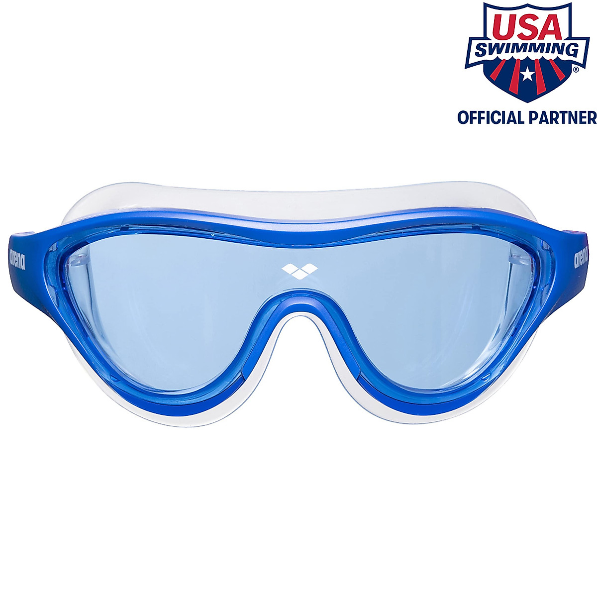 ARENA Unisex Youth The One Junior Swim Mask Fitness Swim Goggles for Boys and Girls Ages 6 to 12 Non-Mirror Lens Perfect for Summer Pool, Blue/Red
