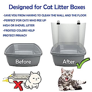 3 Pcs Cat Litter Box Pee Shields, Easy Clean Anti-Splashing Flexible Litter Pan Pee Shields for Open Top Litter Pan - Litter Box Not Included