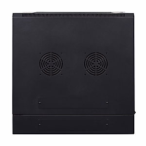 Aeons 12U Signature Double Section Wall Mount 19-inch Networking IT Cabinet Enclosure Hinged Swing Out 24-inch Depth Glass Door (Fully Assembled)