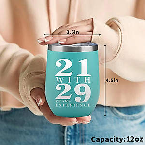 50th Birthday Birthday Gifts for Women – Happy 50th Birthday Wine Tumbler Cup,Turning 50 Year Old Birthday Party Decor for Mom,Men,Aunt,Sister