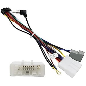 Fiegromech Radio Wiring Harness Adapter Compatible with Nissan Qashqai Sylphy Tiida Bluebird Sunny Subaru Forester 16 Pin ISO Stereo Power Speaker Connector