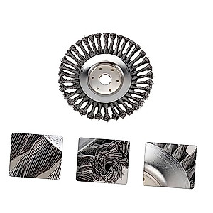 HANABASS 1 Set 8 Wire Wheel Weeding Grass Trimmer Head Wire Grinder Brush Head Corded Lawn Mower Weeding Cutter Trimmer Head White to Rotate Carbon Steel Wire Wired Thread Cutting