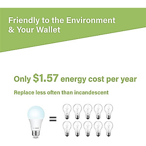 Sigalux Light Bulbs 100 Watt Equivalent LED Bulbs, A19 Daylight Standard Light Bulbs 5000K White,Non-Dimmable 13W Energy Efficient Light Bulbs with E26 Medium Base,1500LM,UL Listed,3 Pack