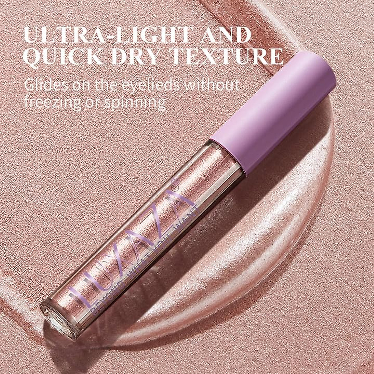 LUXAZA 5Pcs Liquid Eyeshadow Set,Shimmer & Metallic Glitter Eyeshadow,Highly Pigmented Long Lasting Liquid Shadow Eye Makeup,5 Colors Quick-Drying Sparkling Eye Shadow Makeup Set