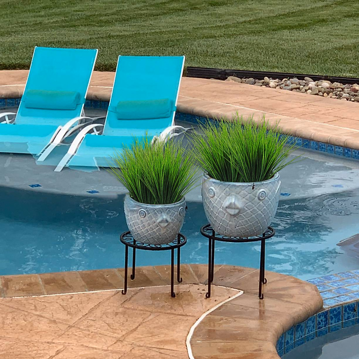 Bird Fiy Artificial Greenery Plastic Wheat Grass Fake Leaves Shrubs Greenery Bushes Indoor Outside Home Garden Office Verandah Wedding Decor / 4Pcs