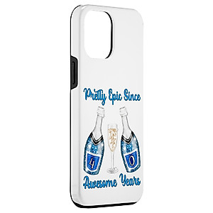 iPhone 13 Pro Max Epic Bling Champagne Decor For Girls White 40th Birthday Case