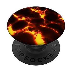 Lava Fire Rock Pattern PopSockets PopGrip: Swappable Grip for Phones & Tablets