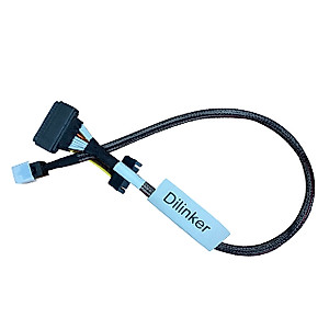Dilinker 𝐃𝐢𝐋𝐢𝐧𝐤𝐞𝐫 50CM HD Mini-SAS(SFF-8643) to U.2 (SFF-8639) NVMe SSD Cable