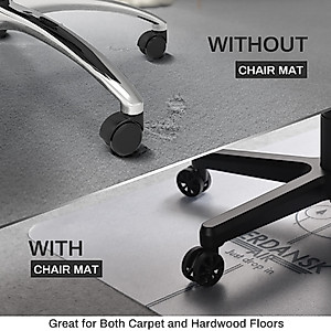 EUREKA ERGONOMIC & Call of DutyⓇ Verdansk Air Gaming Chair Mat for Hardwood Floor/Carpet, Desk Chair Mat with Lip Cartoon Printing, Home Office Floor Protector Accessaries 36 x 48 Transparent