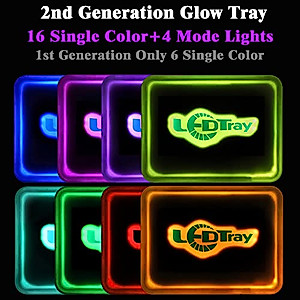 Led Rolling Tray-16 Colors Rechargeable-Usb C Fast Charging-Update-Light Up Glow Serving Tray Illuminate For Party,Bar (Glow tray(LED TRAY))