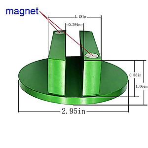 XJDAMZ Jack Pad Slotted - Universal Magnetic, Frame Rail Protector Protector Puck/Pad-Green 1Pcs 75mm-green