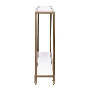 Southern Enterprises Bergen Narrow Metal Console Table, gold