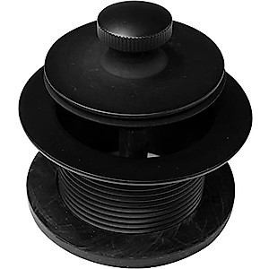 Westbrass Twist & Close Sch. 40 PVC Bath Waste with One-Hole Elbow, Matte Black, D49421-62