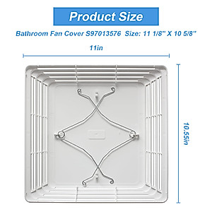 UYZO S97013576 Bathroom Fan Cover Grille Fits For Broan NuTone Bathroom Fans 2684F 576 676 684 684NT