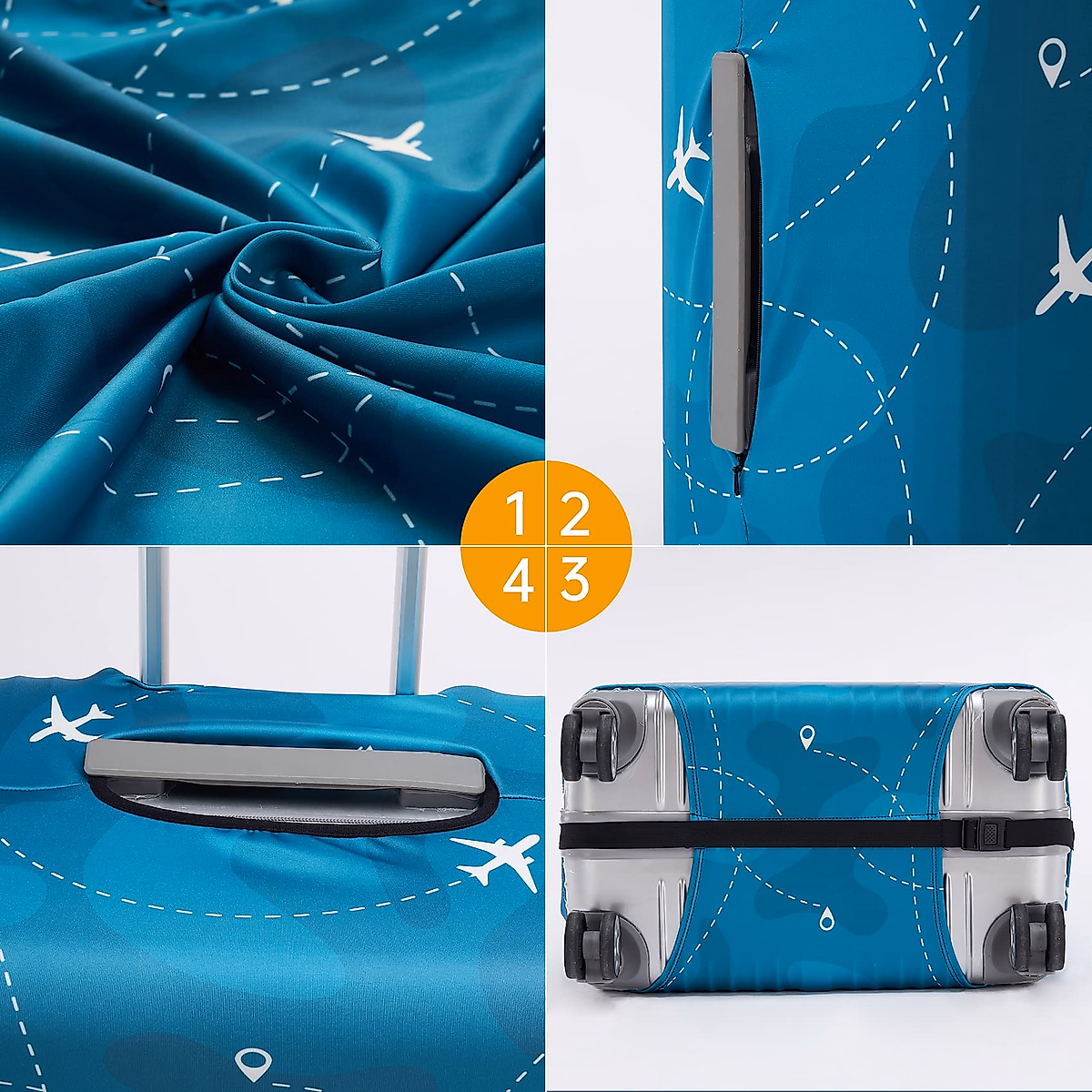 Travelkin Luggage Cover Washable Suitcase Cover Suitcase Protector Anti-scratch Suitcase cover Fits 18-32 Inch Luggage