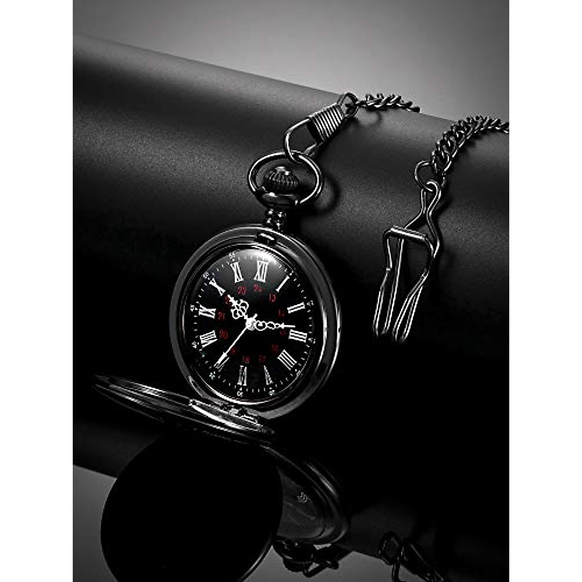 Pangda Christmas Inspirational Gift to My Daughter Never Forget That I Love You Steel Pocket Watch, Personalized Birthday Graduation Party Gift from Mom Dad to Daughter