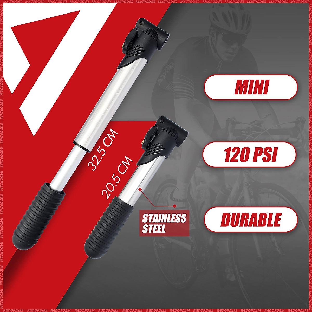 MASPODER Bike Repair Kit, Bike Tire Tool Kit with Mini Pump, Saddle Bag, Multitool Bicycle Accessories Set for Adult Bikes Road Mountain Bike MTB