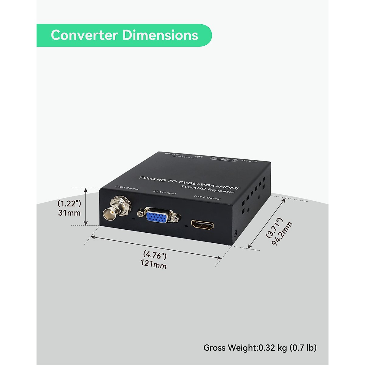 LINOVISION HD1080P HDMI Security Camera with HDMI or VGA Output, Display HD Video Directly on TV or HDMI Monitor Without Delay, HDTVI Loopout for Continuous Recording in DVR, 2.8mm Fixed Lens