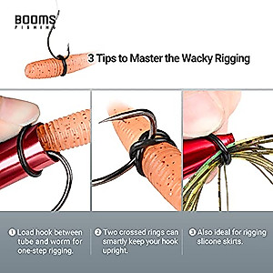 Booms Fishing WR1 Wacky Rig Tool with 110pcs O-Rings for Worms
