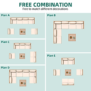 YITAHOME 7-Piece Patio Furniture Set, All-Weather PE Wicker Patio Conversation Set for Backyard Deck Poolside Porch, Outdoor Sectional Sofa with Coffee Table & Soft Cushions