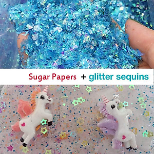 129 Pack Slime Making Kits Supplies,Gold Leaf,Foam Balls,Glitter Shake Jars,Fishbowl Beads,Fruit Slices,Fake Sprinkles,Glitter Sequins Accessories, Sugar Papers (Slime Kits)