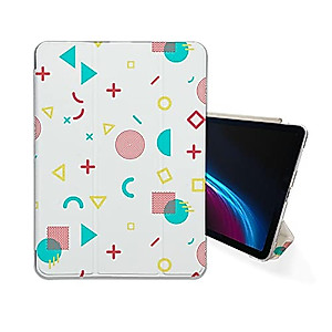 Cute Geometric Shapes Minimalist case Compatible with iPad Mini Air Pro 7.9 8.3 9.7 10.2 10.9 11 12.9 inch Pattern Cover New 2022 2021 Trifold Stand 3 4 5 6 7 8 9 Generation 529 (9.7" 5/6 gen)