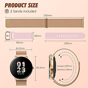 BEBINCA Smart Watch for Women Fitness Tracker Heart Rate,Sleep Monitor,IP68 Waterproof Smartwatch Activity Tracker Step Counter Compatible with iPhone Android Phones (Pink)