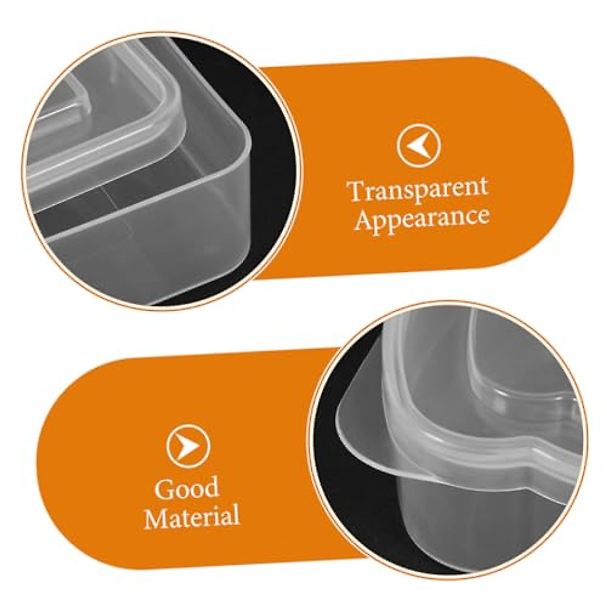 Hoement Lunch Box Container Sandwich Space Box Toast in Plastic Sandwich Containers for Picnic