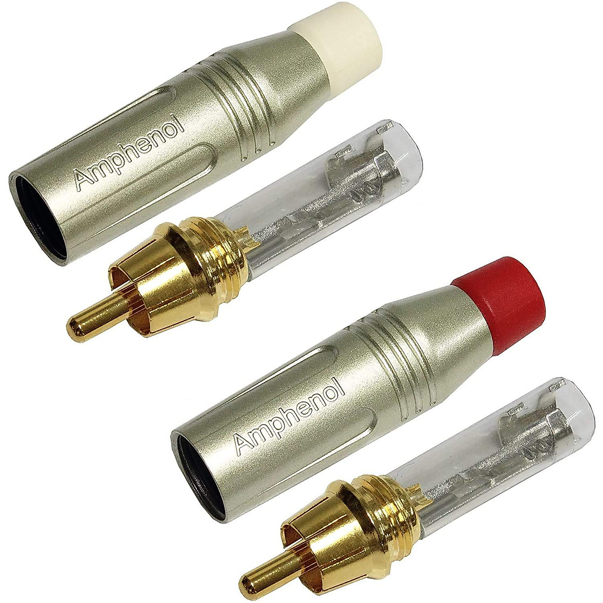 20 Foot RCA Cable Pair - Gotham GAC-4/1 (Black) Star-Quad Audio Interconnect Cable with Amphenol ACPR Die-Cast, Gold Plated RCA Connectors - Directional