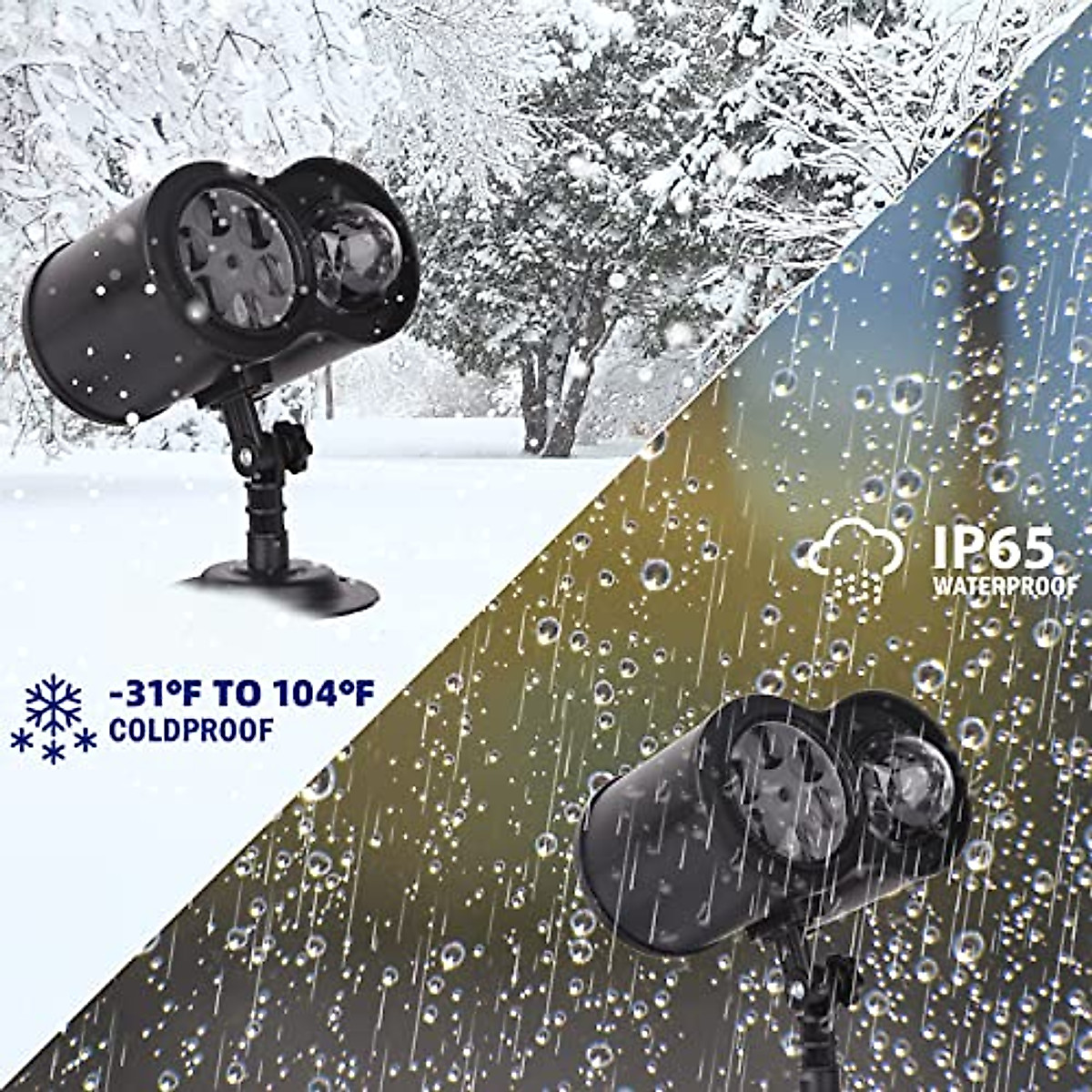 YUICHH Christmas Projector Lights, HD LED Projector Lights Waterproof, Projector Lights (Ocean Wave & Patterns) with Remote Control Timer for Indoor/Outdoor Holiday Gathering Birthday Party