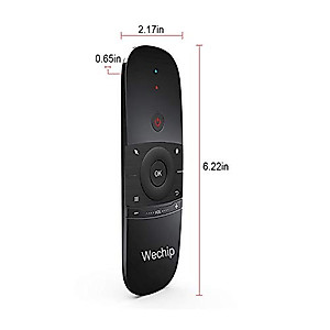Air Remote,WeChip 2.4G Wireless Keyboard W1 Remote Control for Android TV Box/PC/Projector/HTPC/All-in-one PC and More