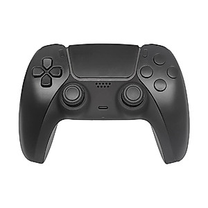 WPS Replacement Clip Shell Touch Pad Thumbsticks Dpad R1 L1 Trigger Buttons w/Accent Rings Set for PS5 Playstation Controller (Black)