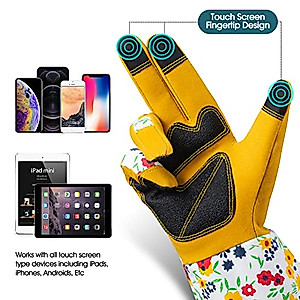 isilila Long Gardening Gloves for Women, Rose Pruning Gloves Thornproof with Forearm Protection, Breathable Work Gloves with Touch Medium