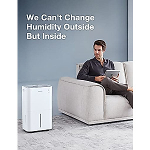 BUBLUE 4500 Sq. Ft Dehumidifier for Basements, Home and Large Room with Auto or Manual Drainage | 40db Industry Leading Noise Reducing | Integrated Air Filters, 3 Operation Modes and 24 hr Timer
